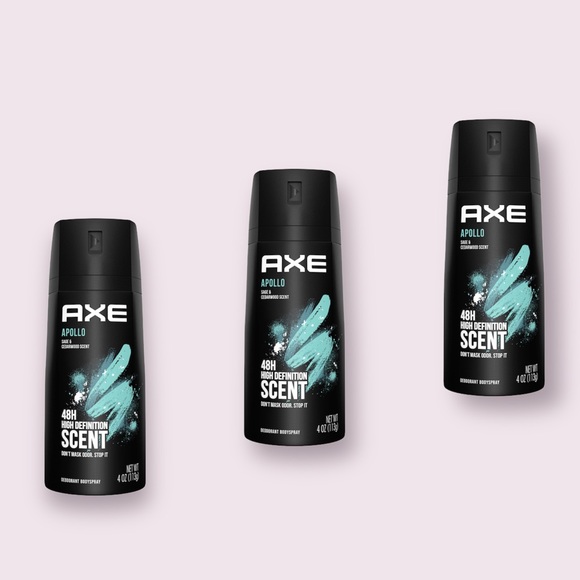 axe | Grooming | Set Of 3 Axe Apollo Dual Action Body Spray Deodorant ...